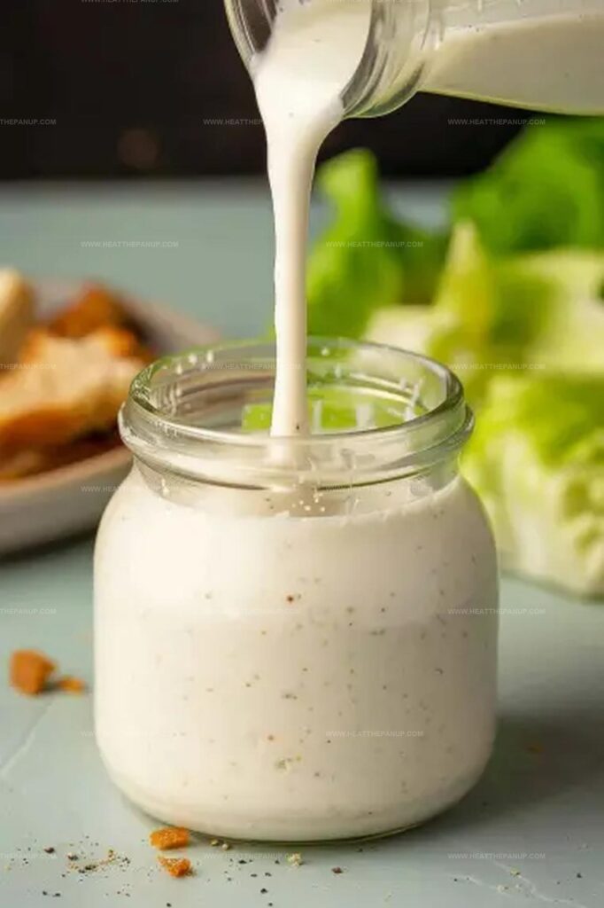 Quick & Tangy Homemade Caesar Dressing Without Anchovies Recipe - Heat ...
