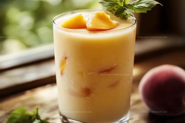 Sunshine in a Glass: Refreshing Iced Peach Colada Recipe - Heat The Pan Up